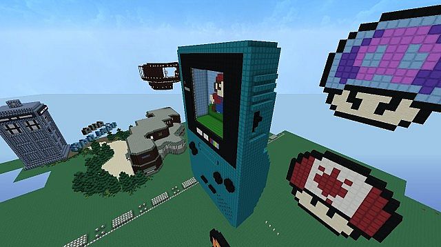 Nintendo© Game boy Colour 3D Model Minecraft Map