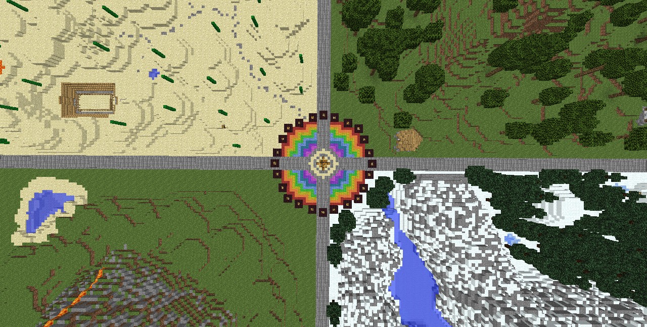 Survival Games Arena - Multi Biomes Minecraft Map