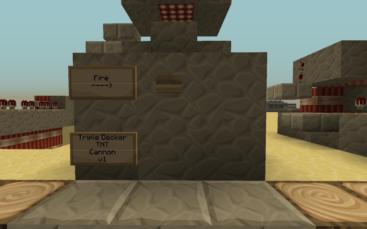 Redstone TNT Cannons Minecraft Map