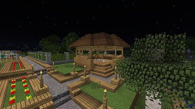 Village on plain ground Minecraft Map