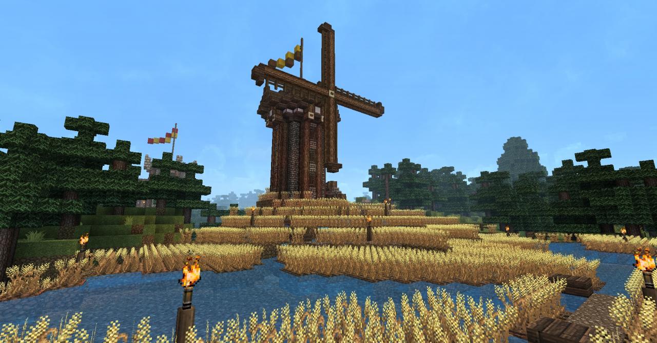 Medieval Gothic/Nordic Windmill Minecraft Map