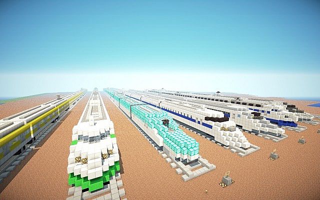 Shinkansen Japanese Bullet Trains マインクラフト 新幹線 Minecraft Map