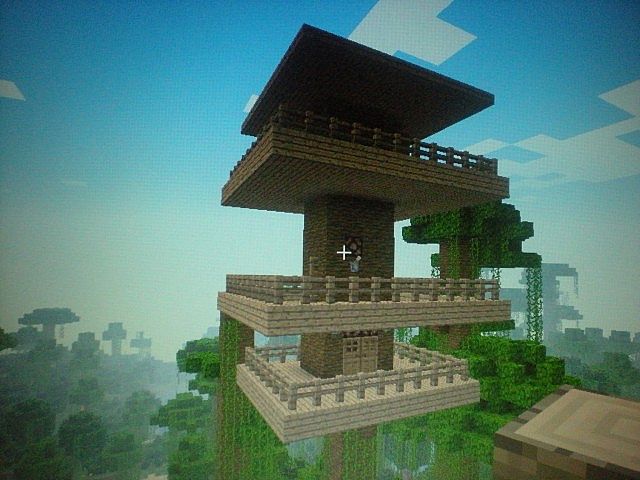 house in a three Minecraft Map