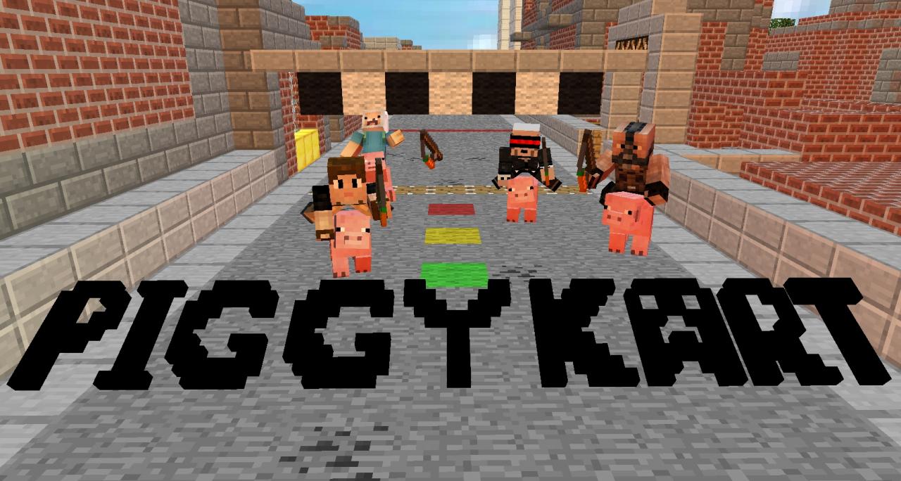 Piggy Kart! (Minecraft Racing Map) Minecraft Map