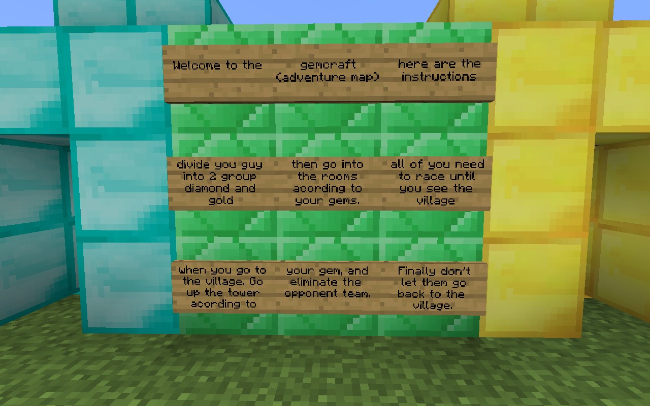 Gemcraft (Adventure map) Multiplayer 2 or 4 person Minecraft Map