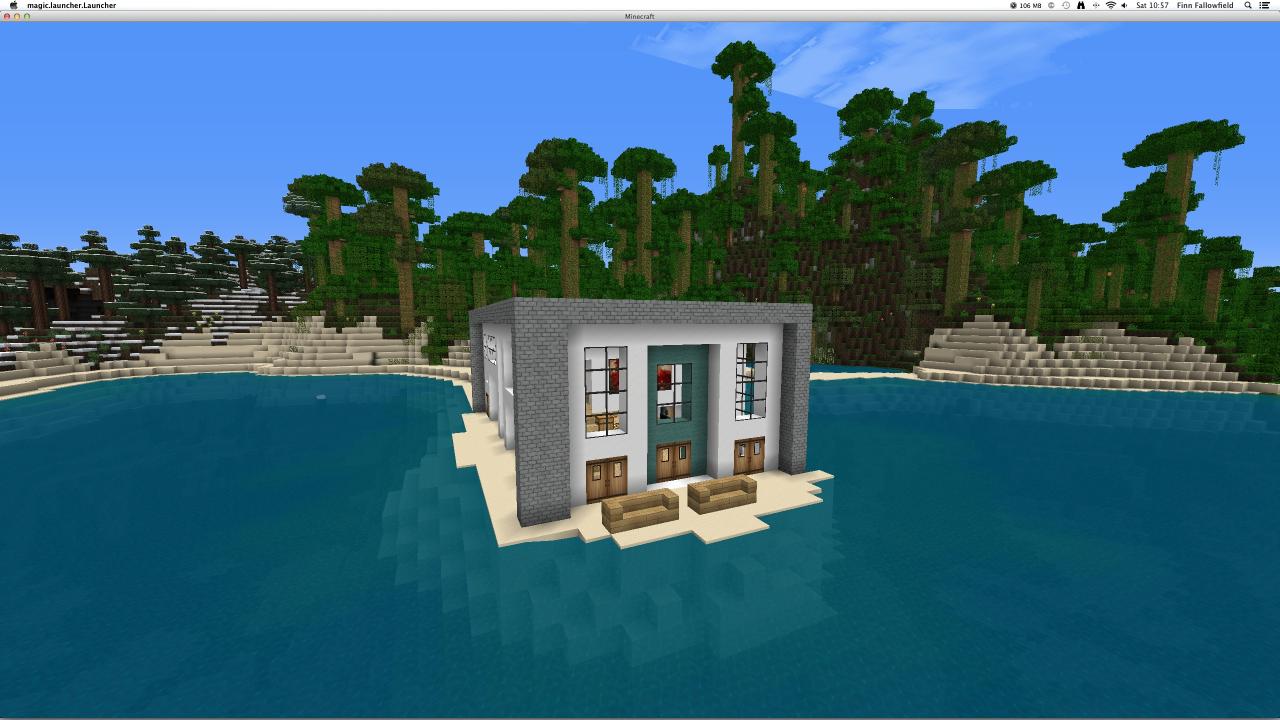 Cyan - A Modern Build - 15 Diamonds? Minecraft Map