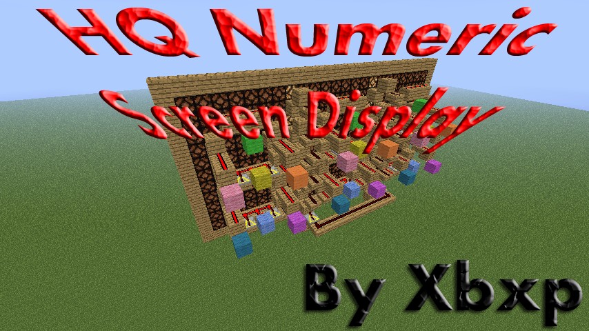 HQ Numeric Screen Display Minecraft Map