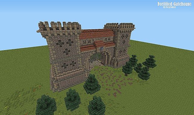 Fortified Medieval Gatehouse Minecraft Project