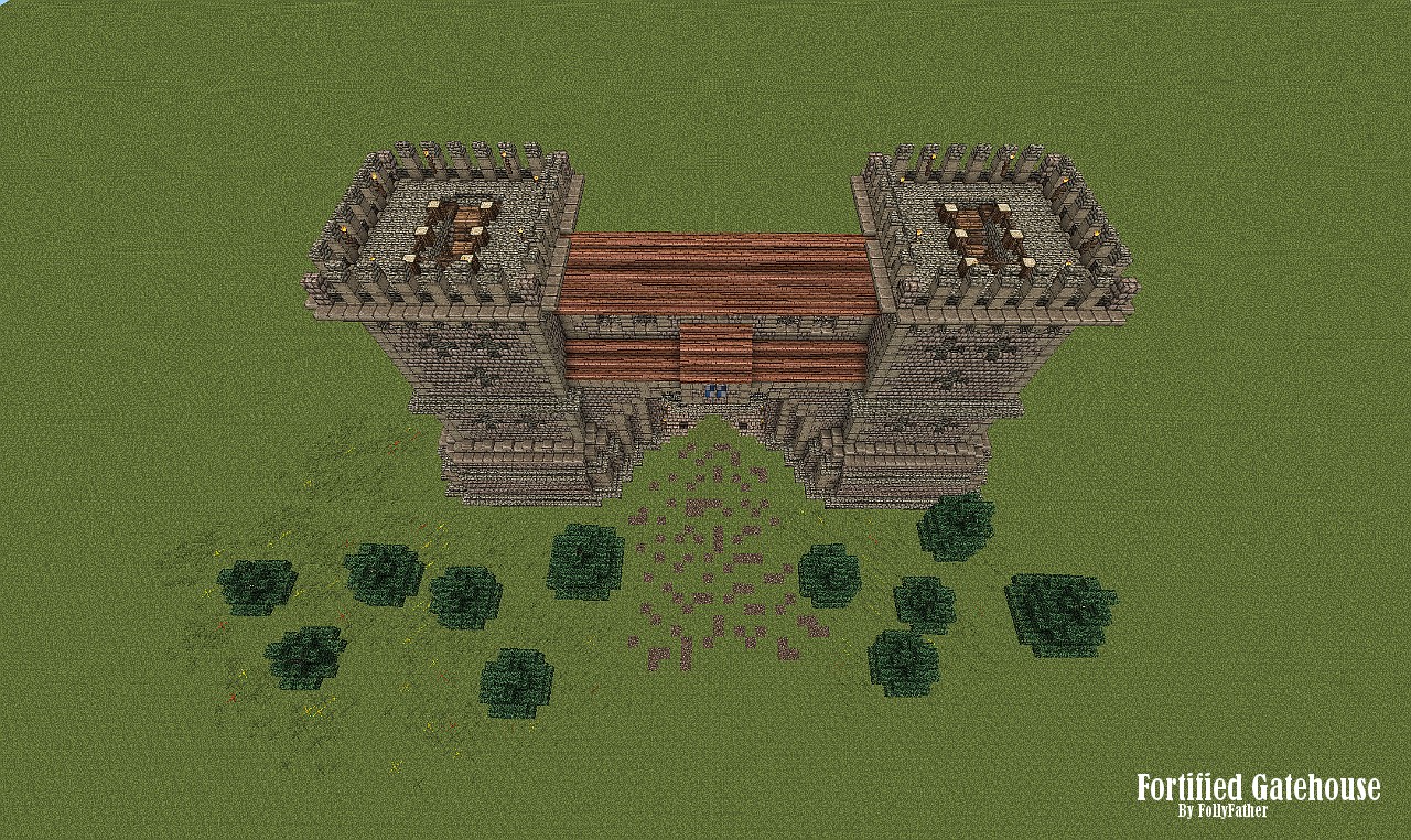 Fortified Medieval Gatehouse Minecraft Map