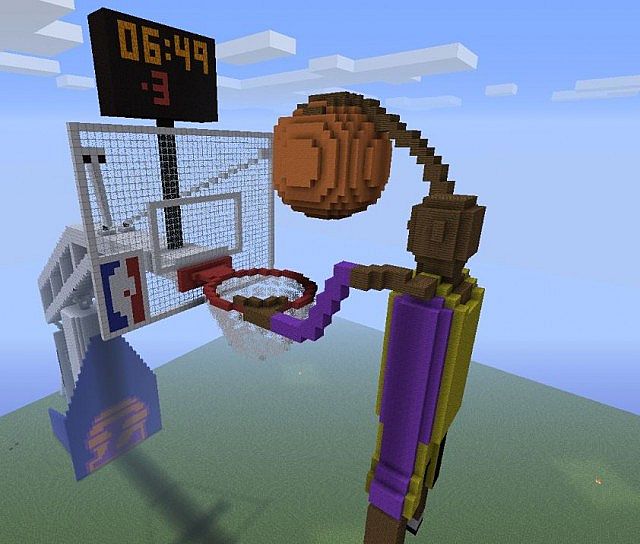 Huge NBA hoop | Kobe Bryant Minecraft Map