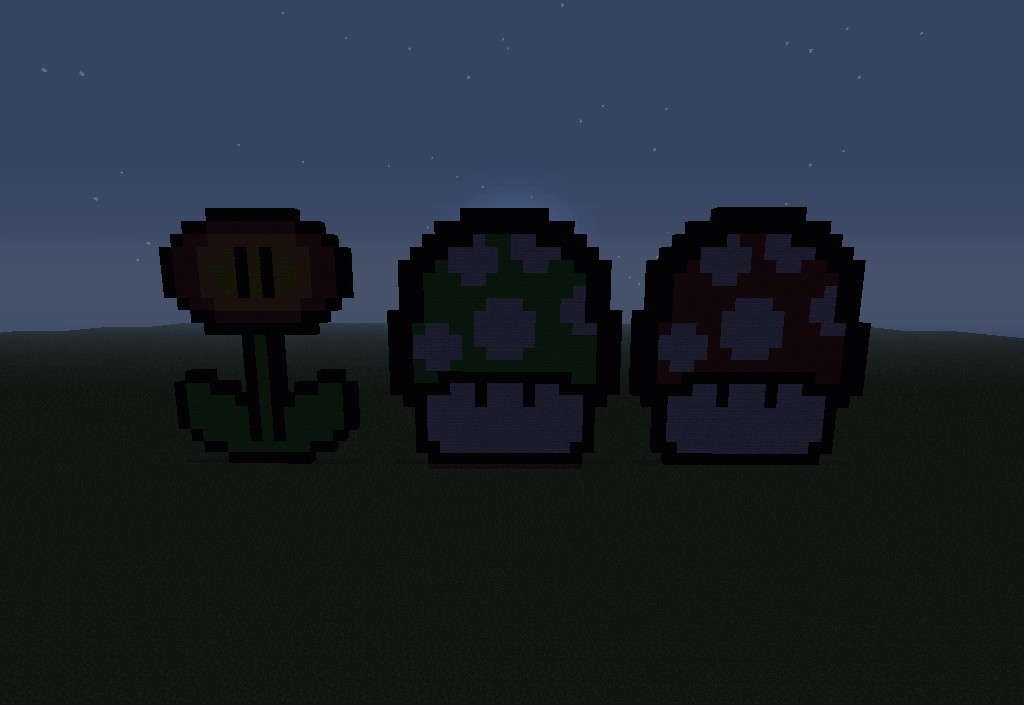 Super Mario Pixel Art Minecraft Map