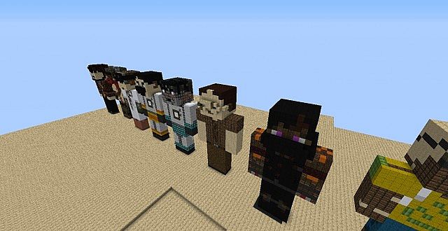 The Yogscast Statues Minecraft Map