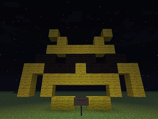 Space Invaders - Pixel Art Minecraft Map