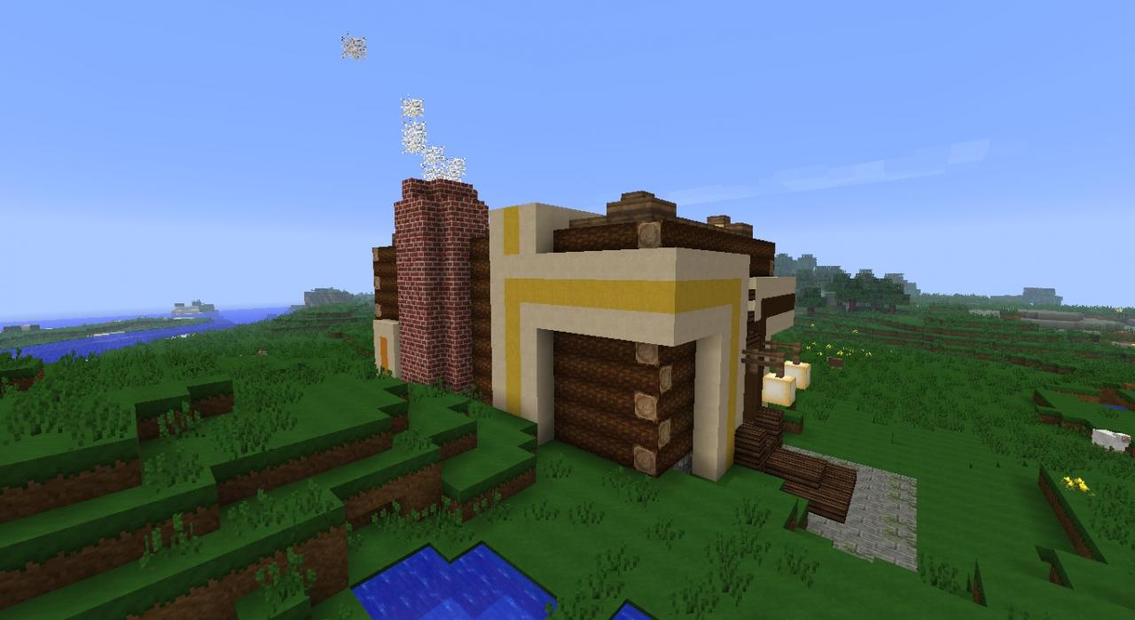 Modern Grain - A Modern Log Cabin Minecraft Map