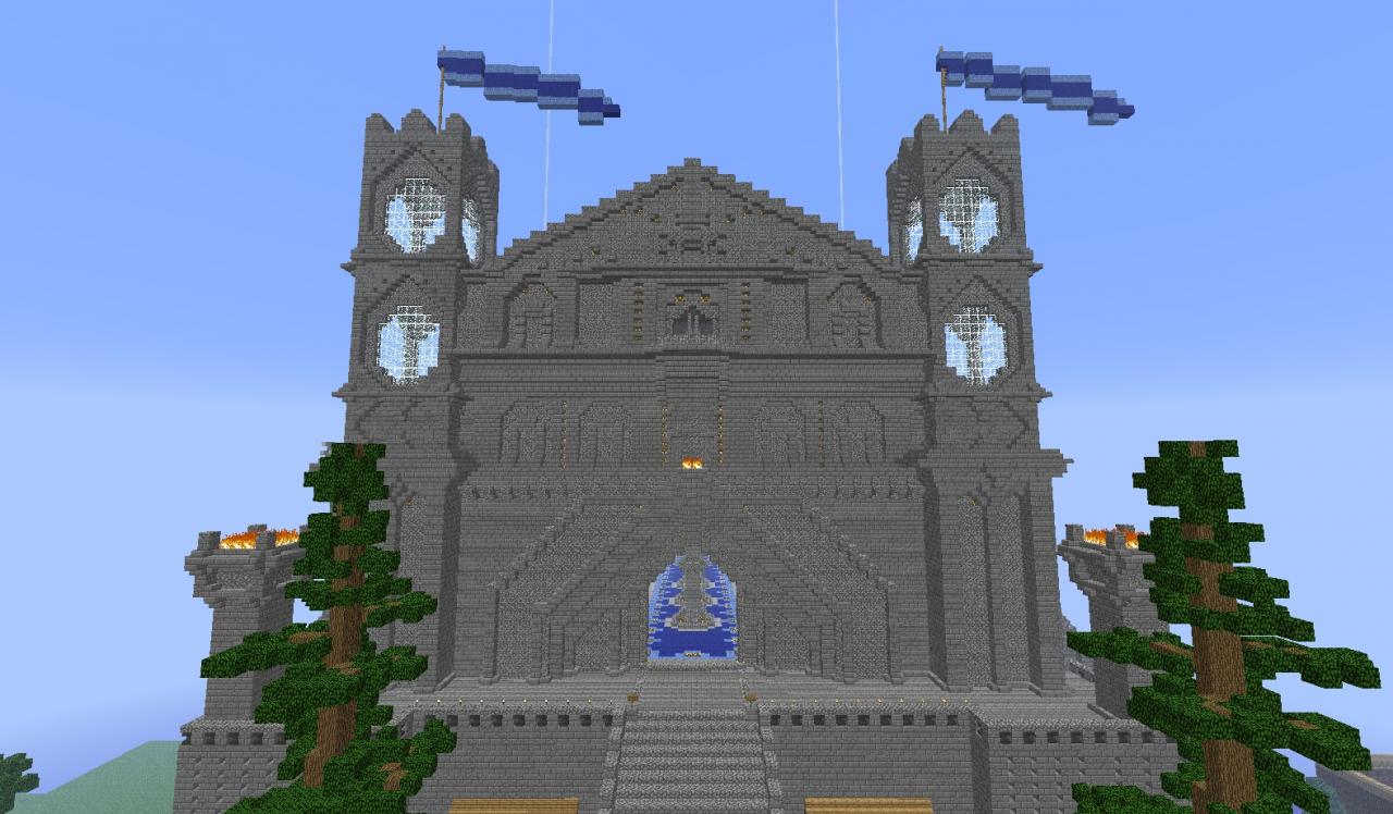 (updated)MASSIVE Castle Design For New Spawn Area(Teaser) Minecraft Map