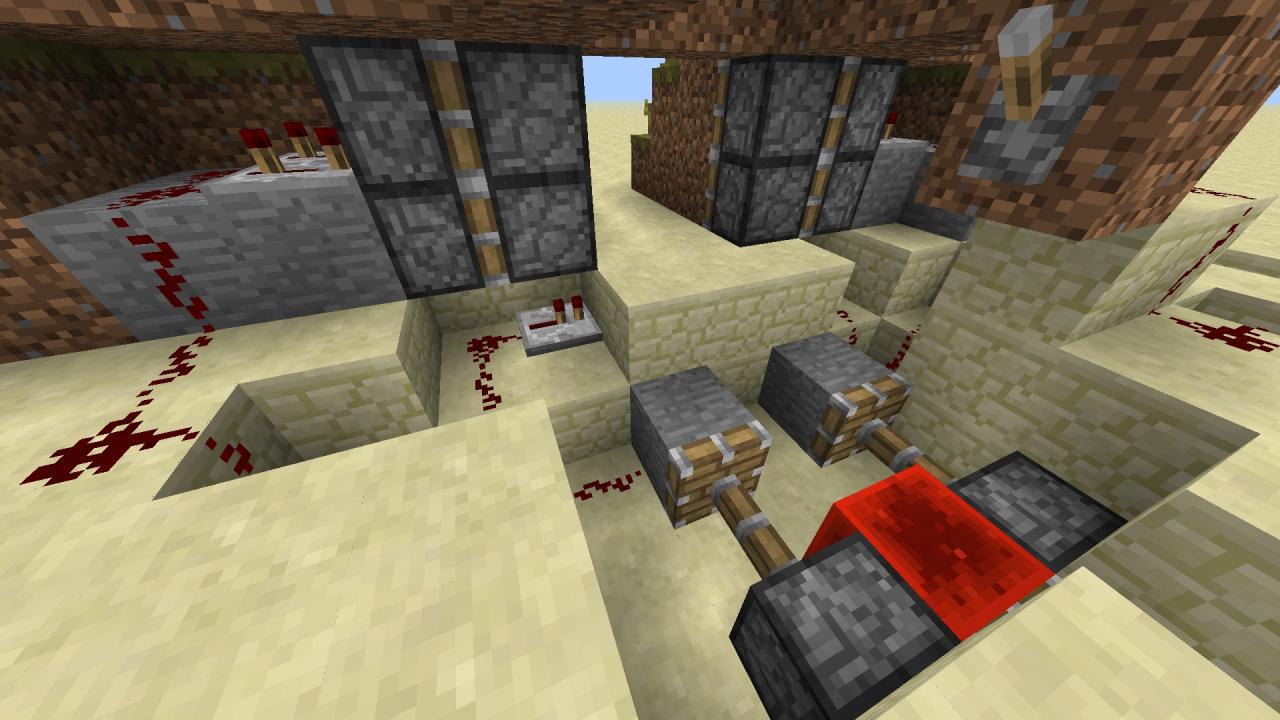 Hidden Piston-Door Minecraft Map