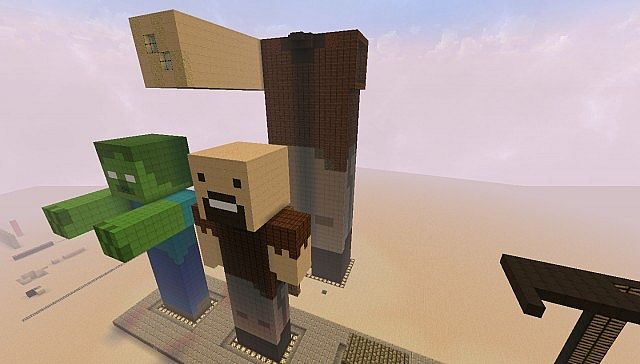 Notch: Giant Statue House Minecraft Map