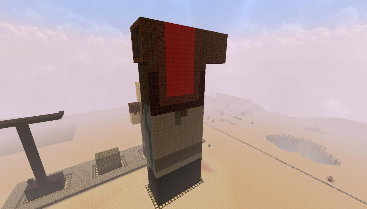 Notch: Giant Statue House Minecraft Map