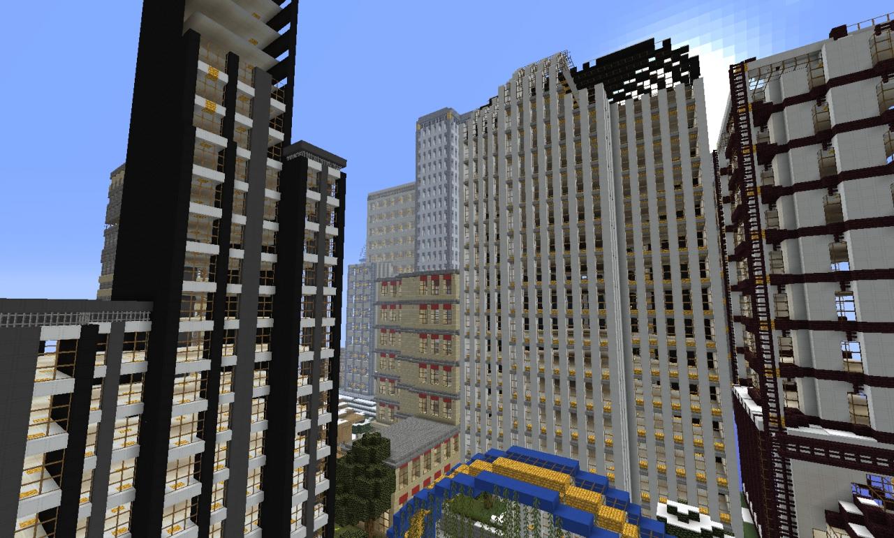 Downtown project and skyscrapers Minecraft Map