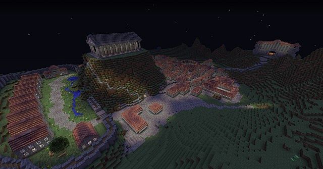 Greek Acropolis Surrounded By City (WiP) Minecraft Map