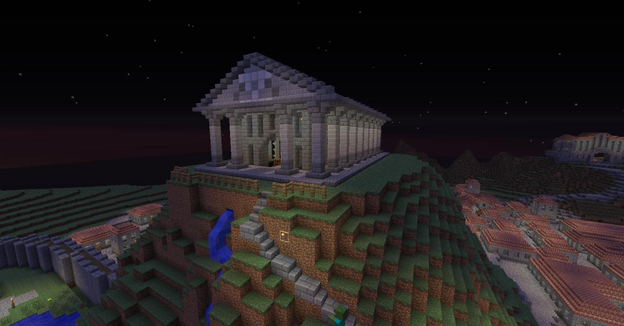 Greek Acropolis Surrounded By City (WiP) Minecraft Map
