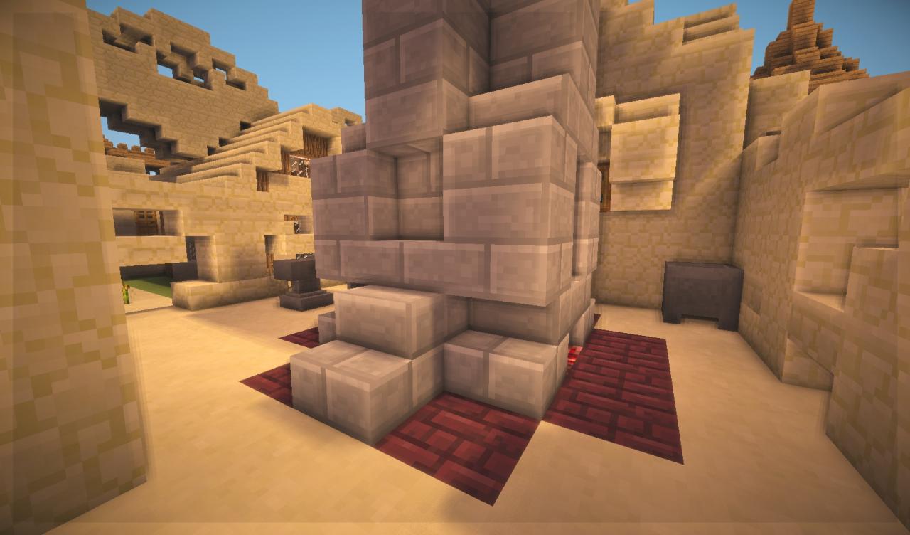 Big medieval desert city (with harbour village) Minecraft Map