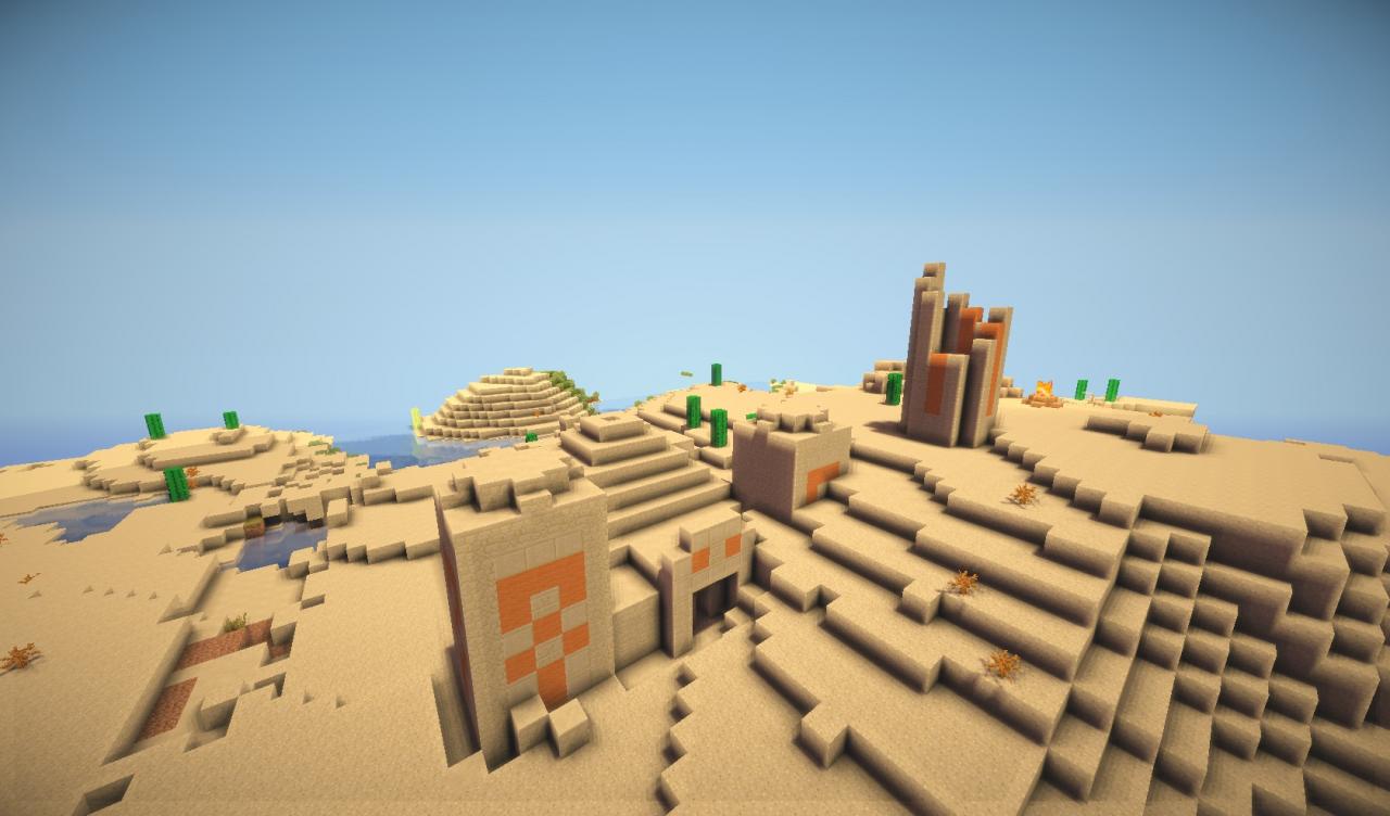 Big medieval desert city (with harbour village) Minecraft Map