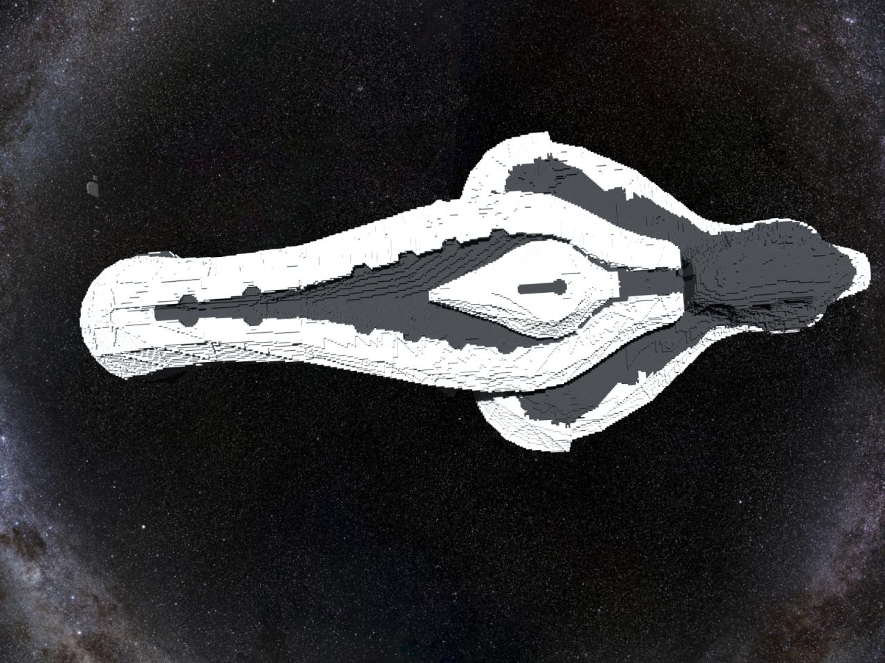 Halo: Covenant Cruiser (silver) Minecraft Map