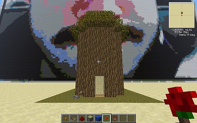 Redstone Tree Door Minecraft Map