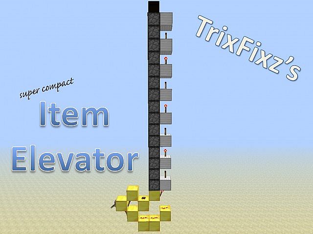 Super Compact Item Elevator (1 block thick) Minecraft Map