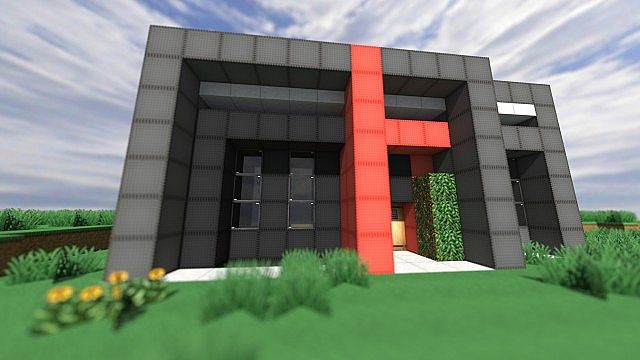 (kinda) Strange Modern Home Minecraft Map