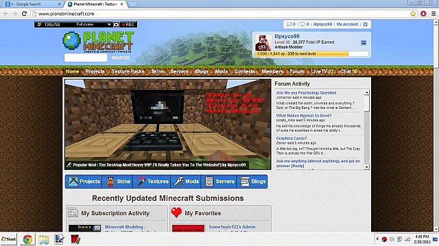 The Desktop Mod! Heavy WIP {Forge or ModLoader} ('It Really Takes You ...