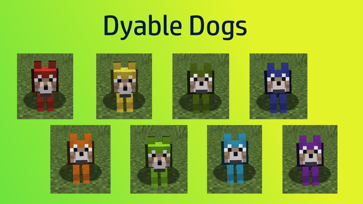 Dyable Dogs Minecraft Texture Pack