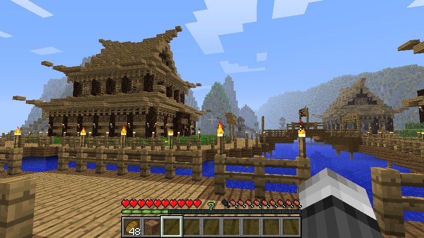 Japanese style town Minecraft Map