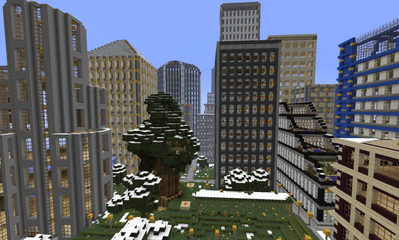 Downtown project and skyscrapers Minecraft Map