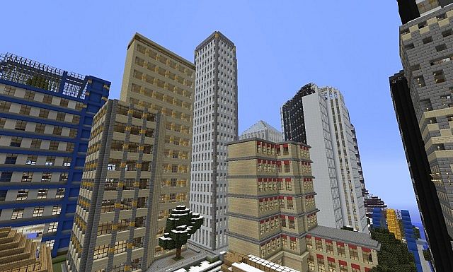 Downtown project and skyscrapers Minecraft Map