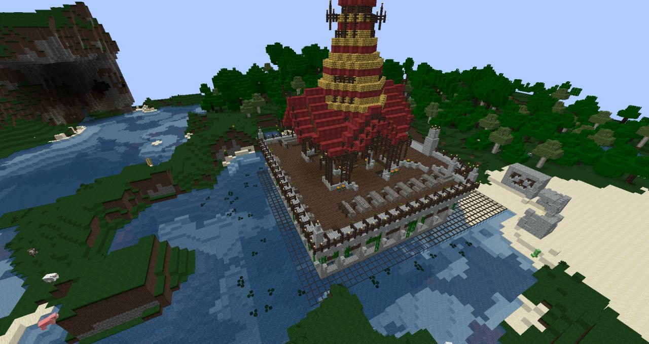 Pond Tower of Zen Minecraft Map