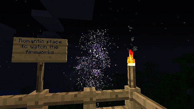 Modern Treehouse + Fireworks show Minecraft Map
