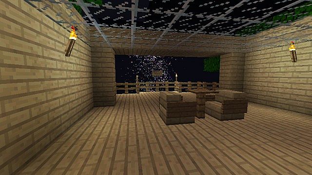 Modern Treehouse + Fireworks show Minecraft Map