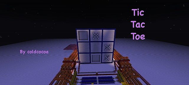 Tic Tac Toe [Win, Fail, and Draw Detection] 2 Player Minecraft Map