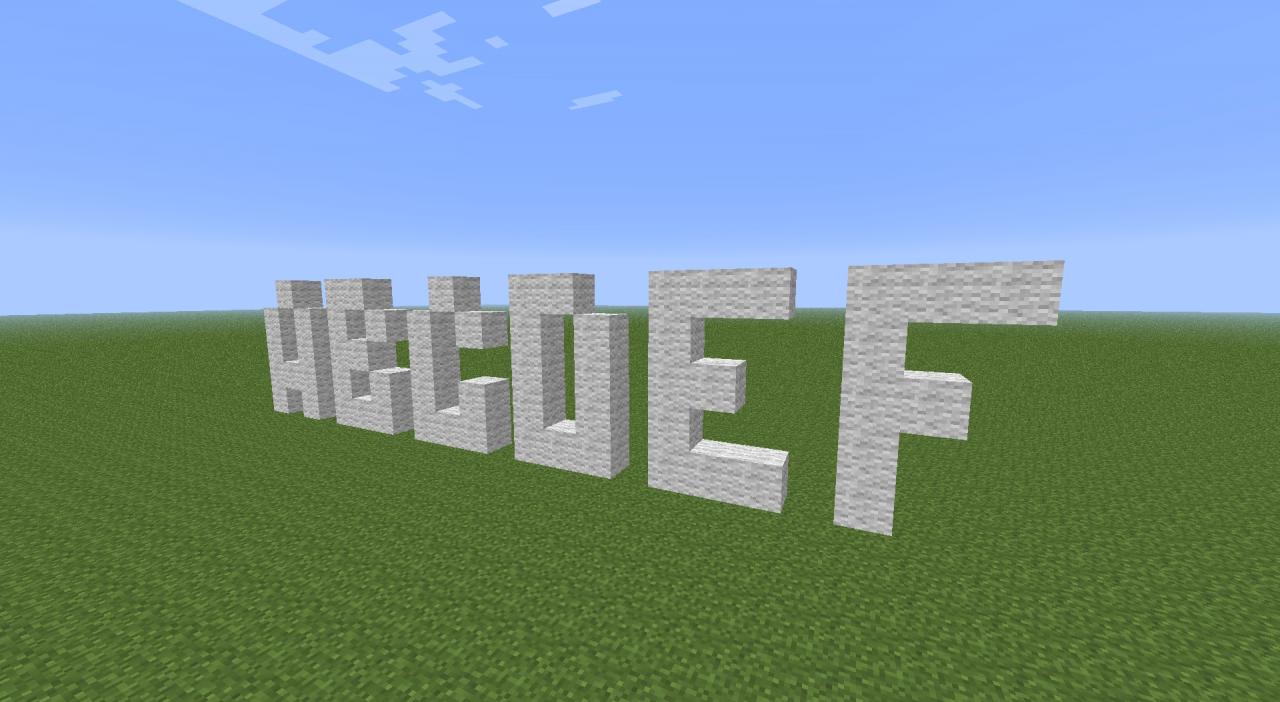 MINETEXT - MCEdit filter to write words into the world Minecraft Mod