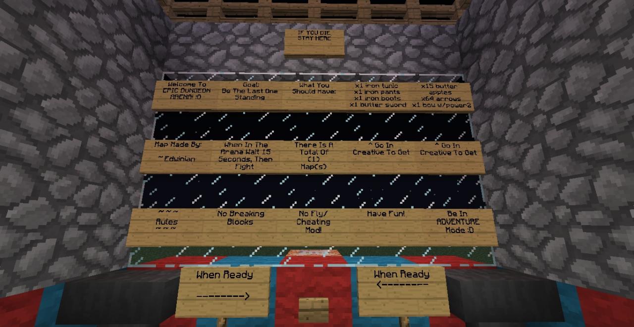 Epic Dungeon Arena Minecraft Map
