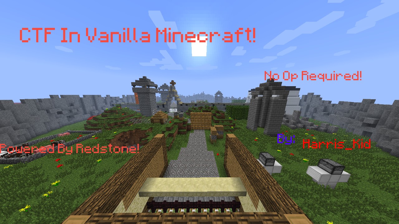 Capture The Flag In Minecraft Auto-Working Map! [13w09a+] Minecraft Map