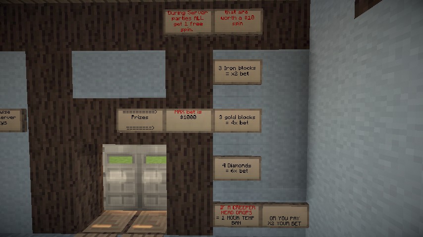 Mini Slot Machine- vid is how to make Minecraft Map