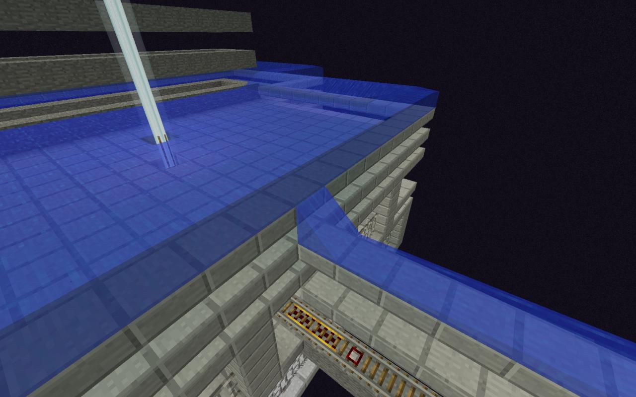 Stylish enderman farm with controlled water currents Minecraft Map