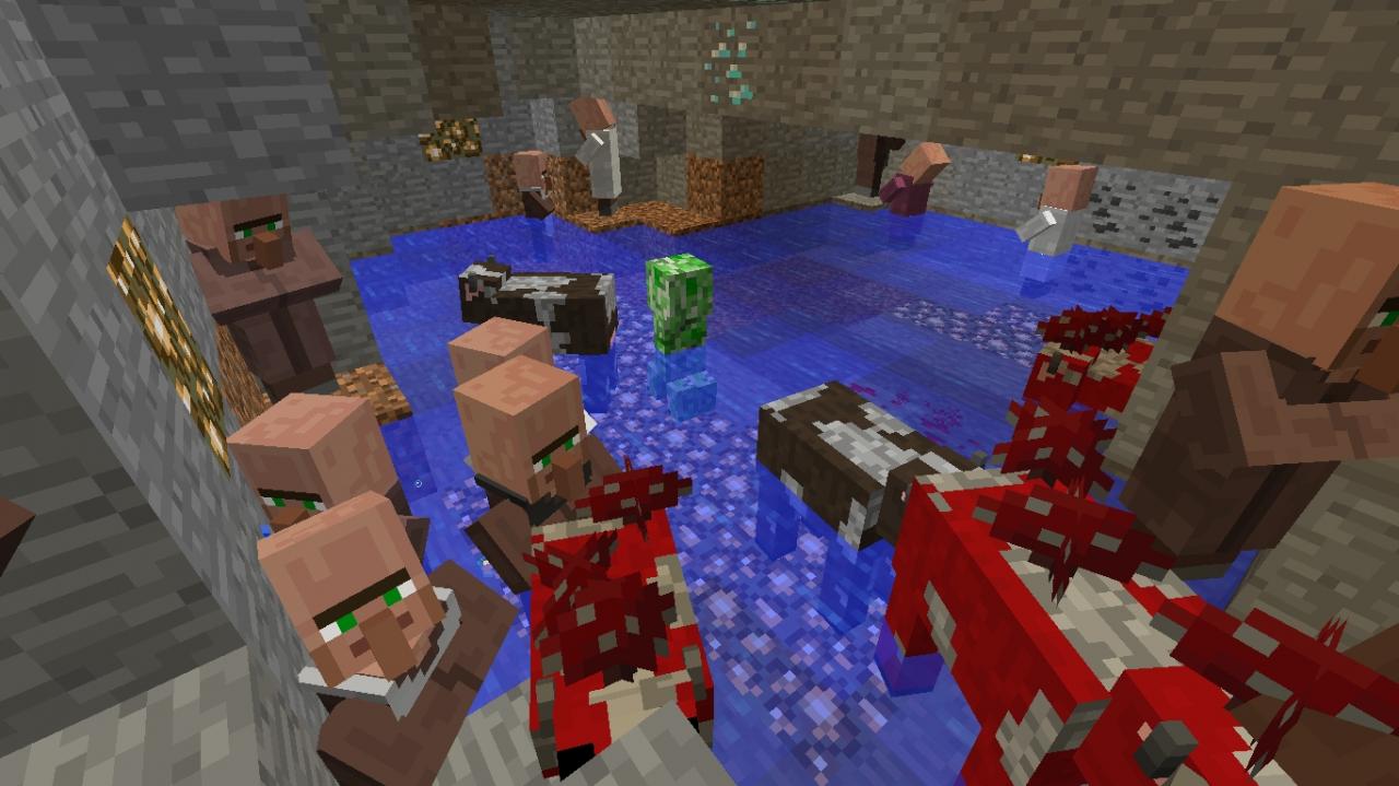 The Cave Of Villagers Minecraft Map