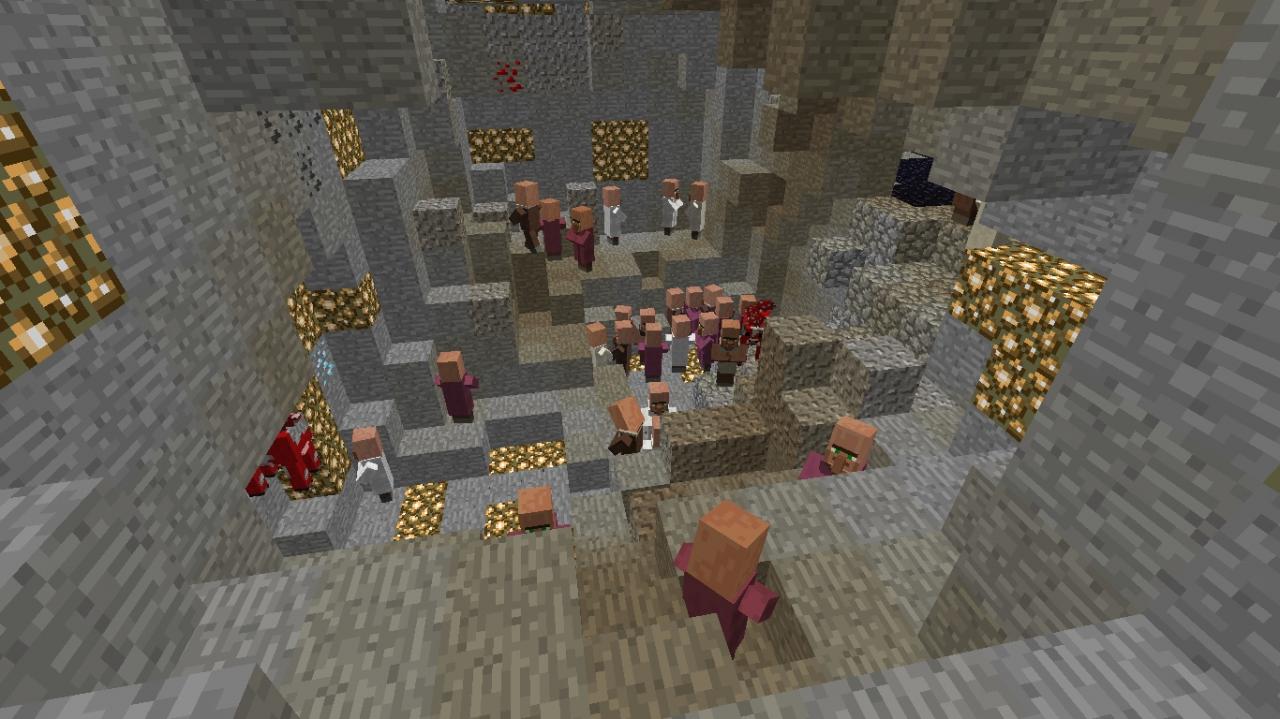 The Cave Of Villagers Minecraft Map