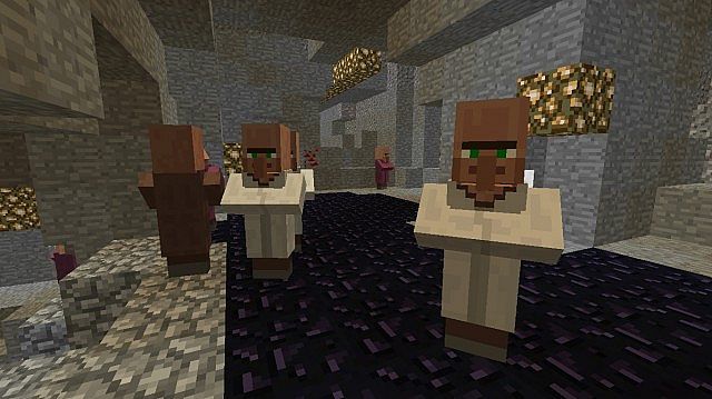 The Cave Of Villagers Minecraft Map