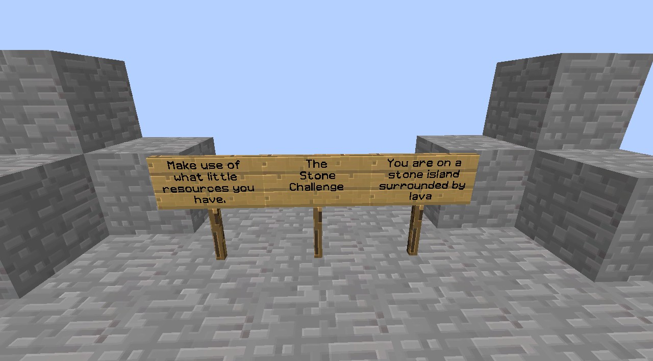 The Stone Challenge Minecraft Map