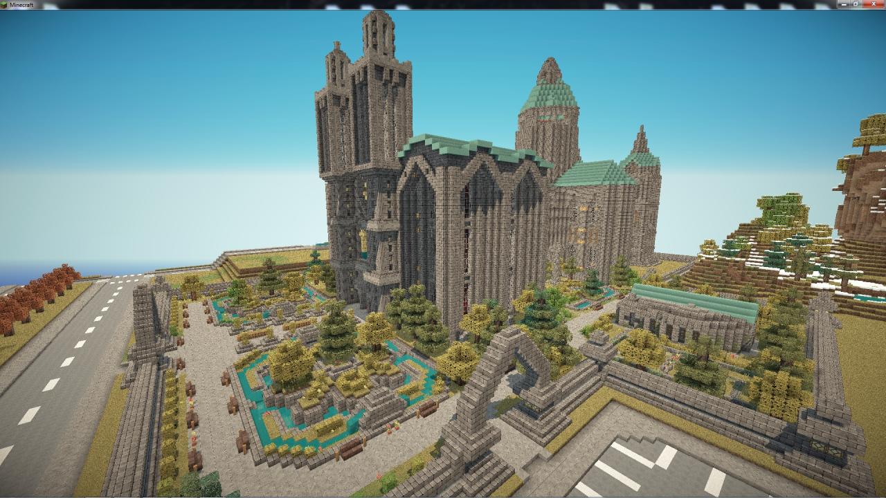 Retro-Modern Cathedral Minecraft Map